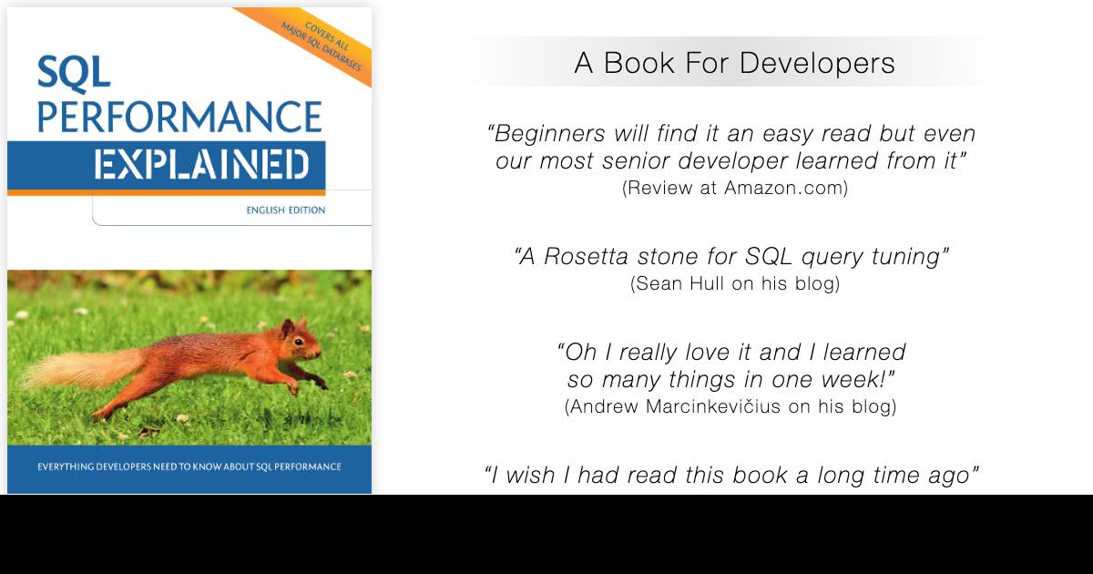 SQL Performance Explained - buy directly from the author with free delivery